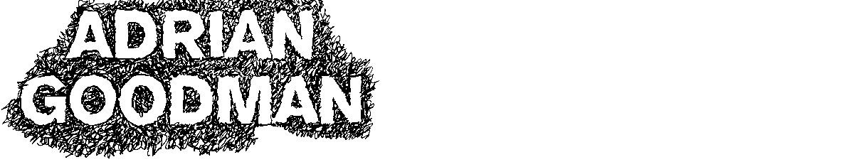 adrian goodman logo by afom black on white | FILMMAKER